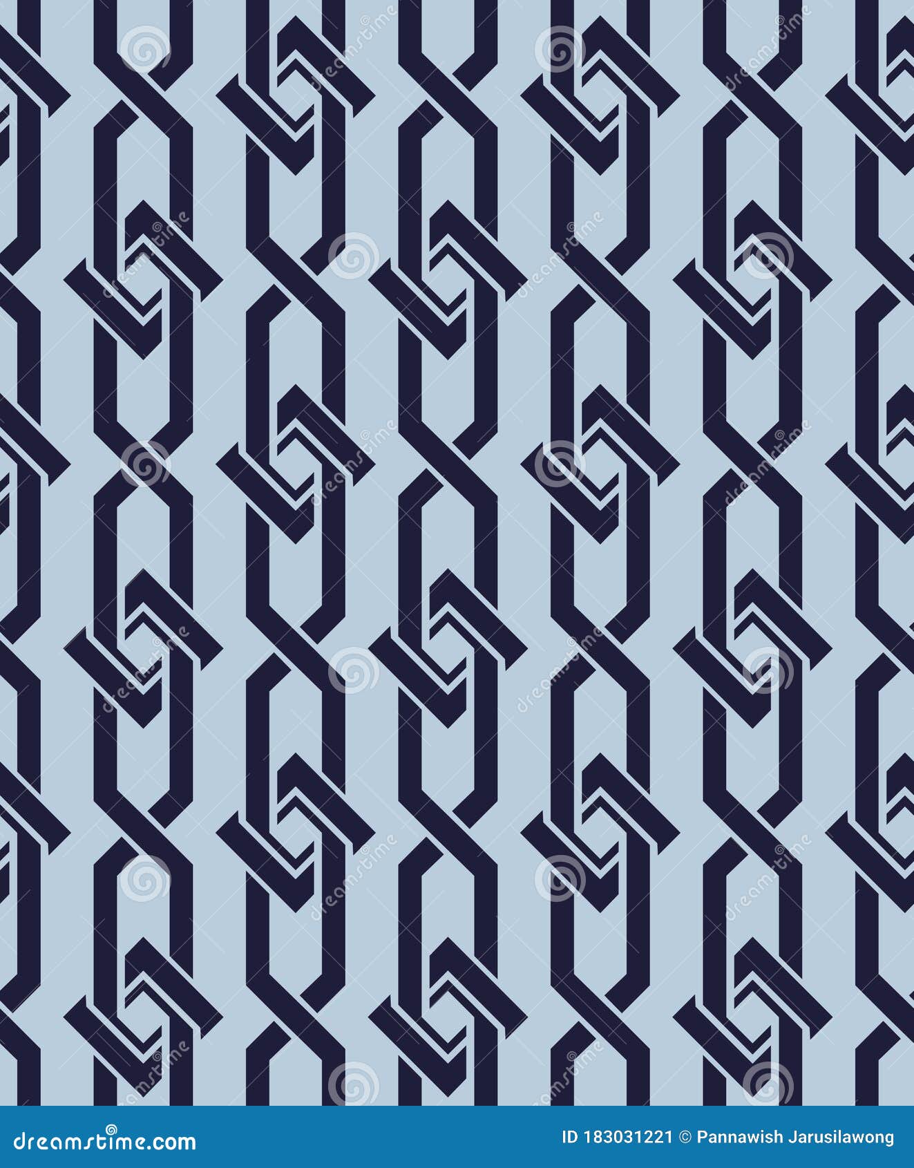 Japanese Hexagon Chain Vector Seamless Pattern Stock Vector ...