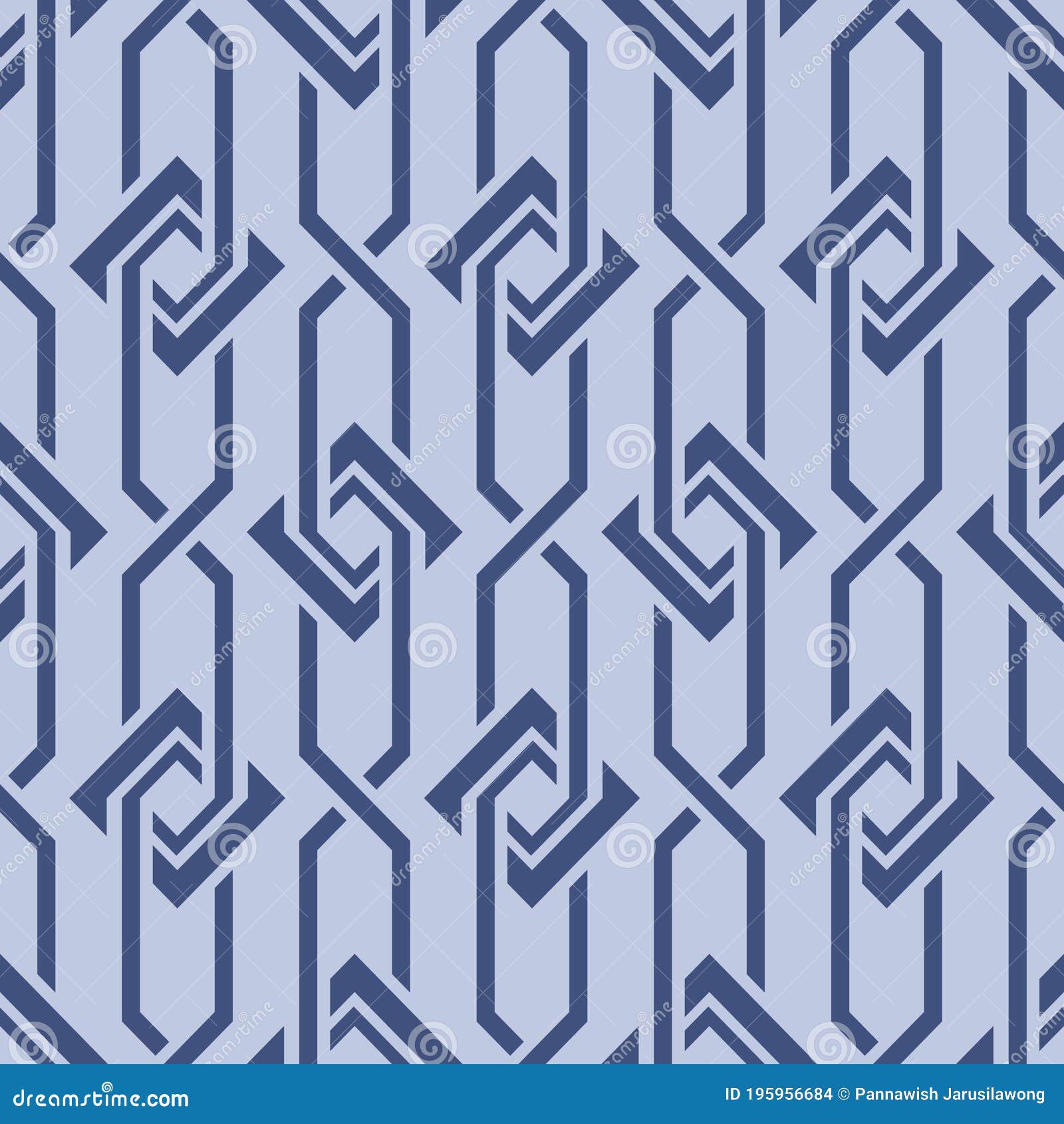 Japanese Hexagon Chain Vector Seamless Pattern Stock Vector ...