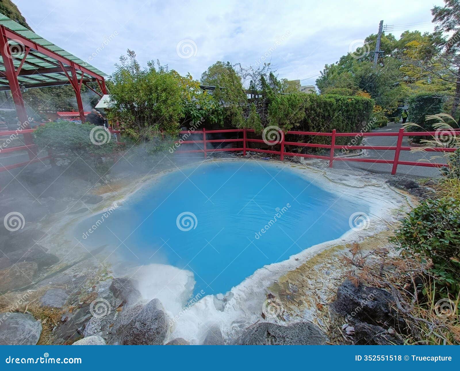 Japanese Hot Spring Onsen Beppu Stock Photo - Image of fountain ...