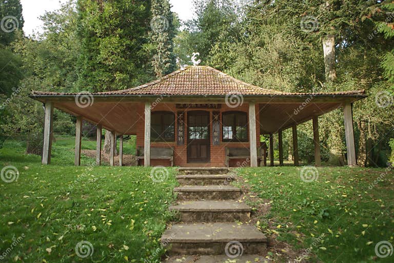 Japanese hut stock photo. Image of arboretum, meditating - 36785416
