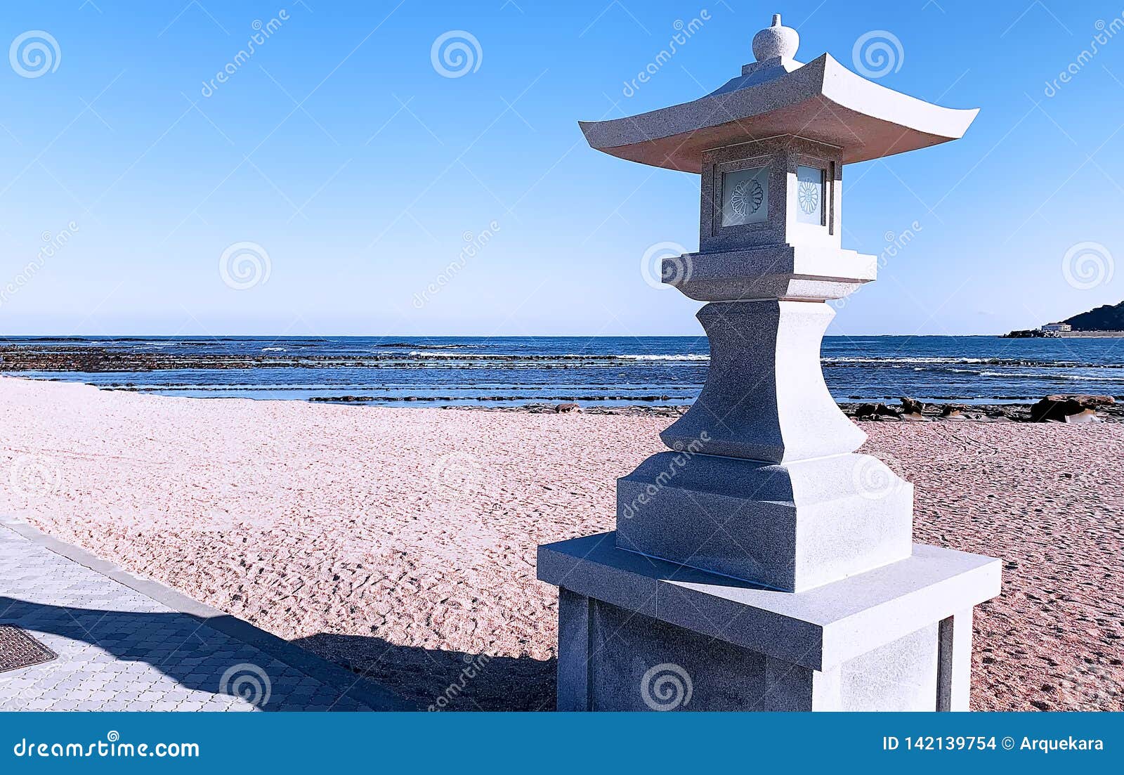 Japanese iconic pole stock photo. Image of natural, coast - 142139754