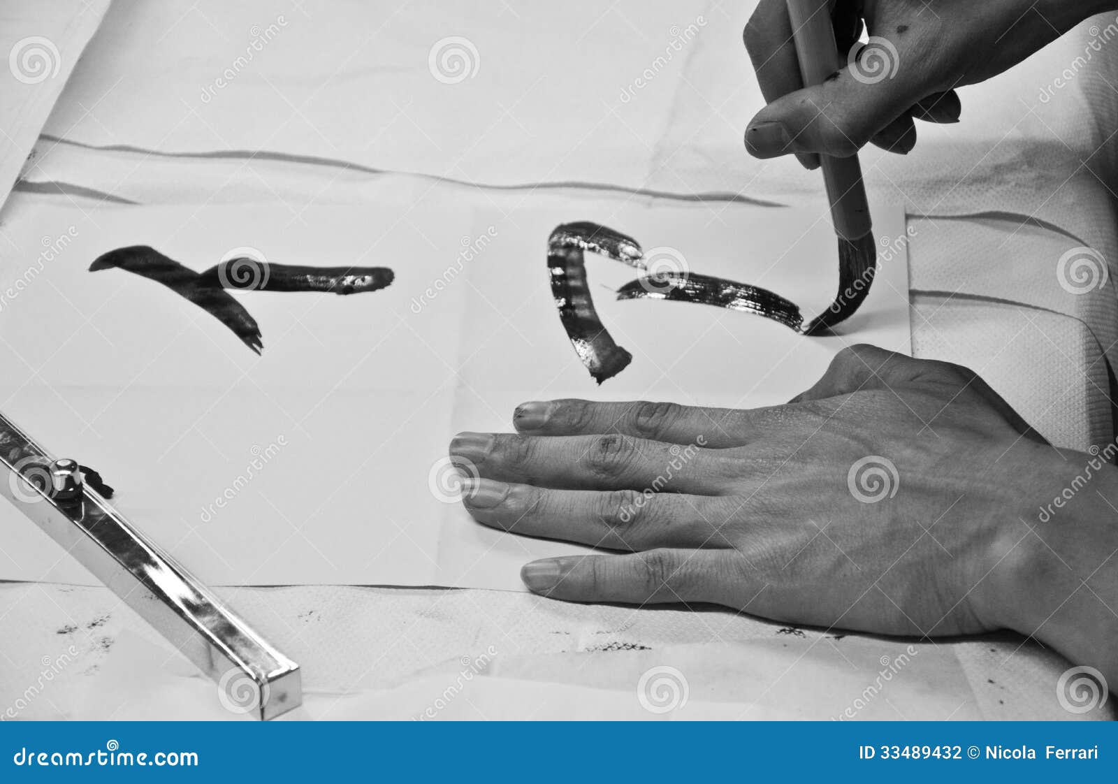 Japanese ideograms writing stock photo. Image of japanese - 33489432