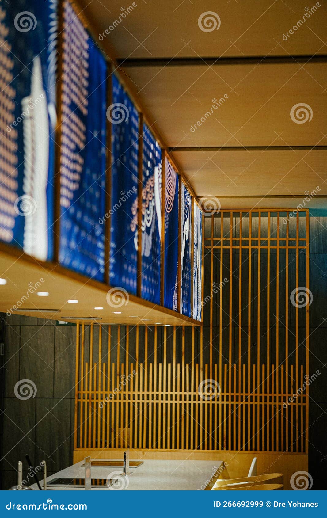 Japanese inspired kitchen stock image. Image of shelf - 266692999