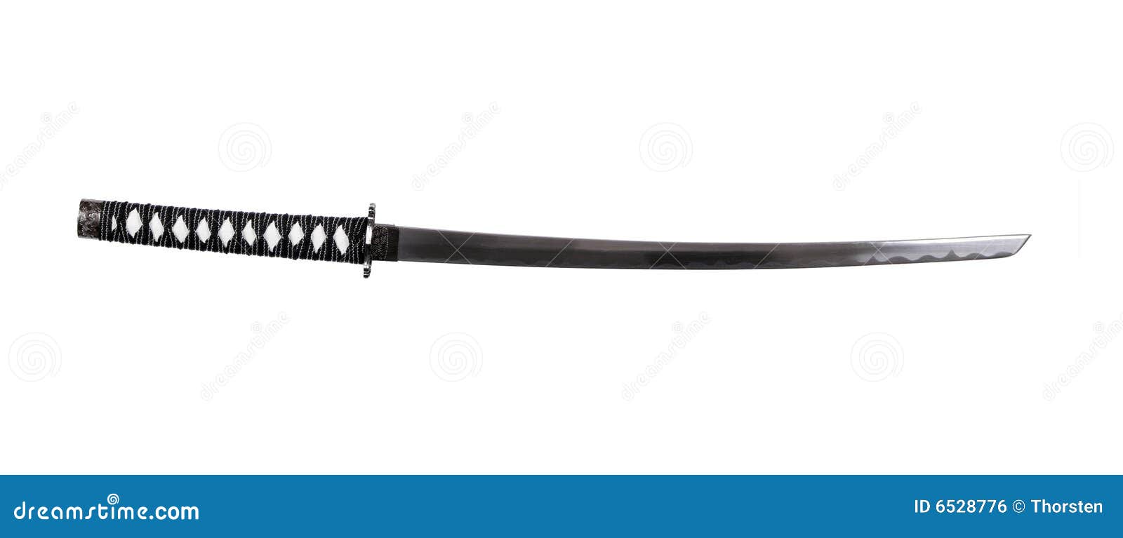 Japanese Katana Sword With Loft Concrete Background. Royalty-Free Stock ...