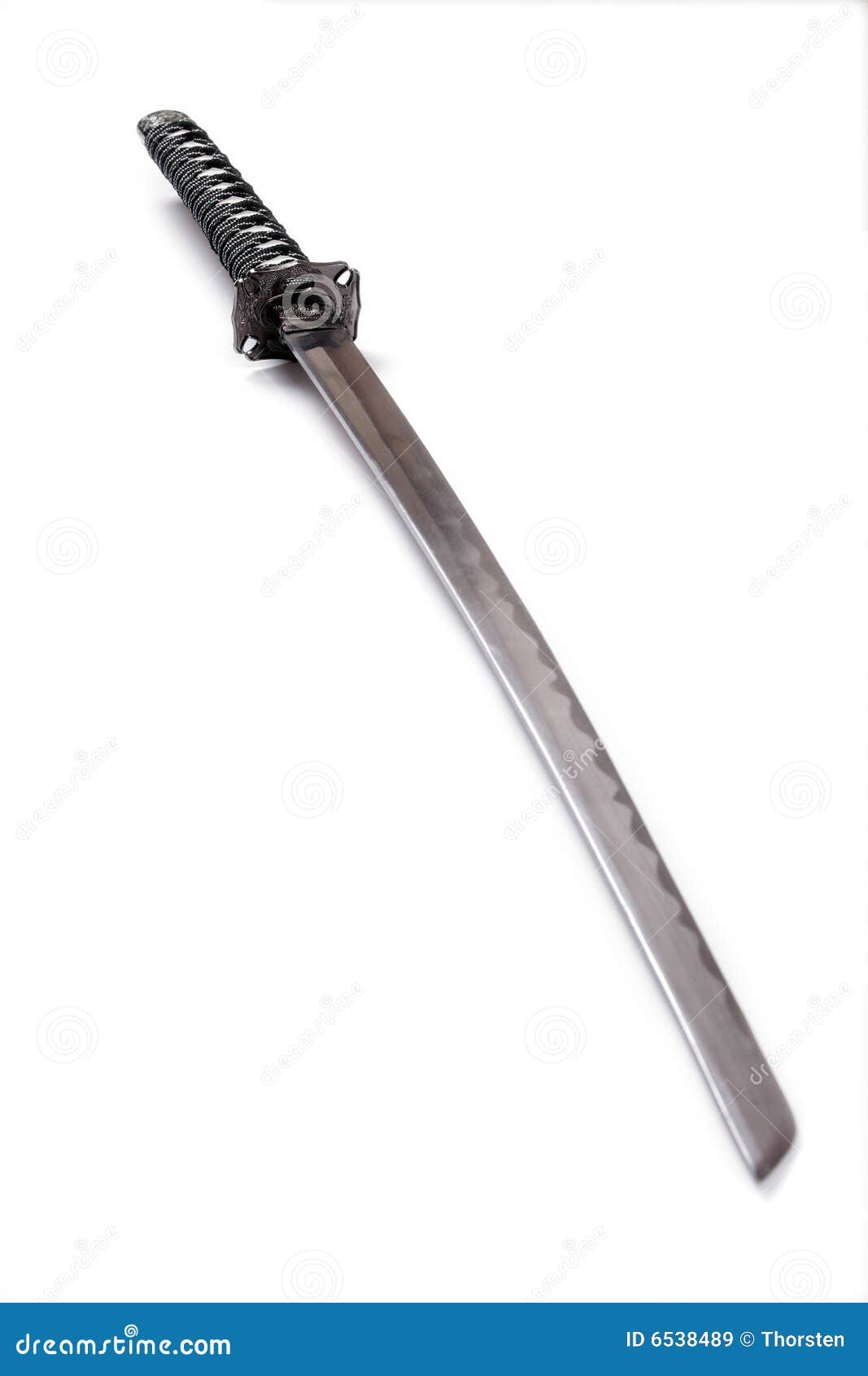 Japanese Katana Sword With Loft Concrete Background. Royalty-Free Stock ...