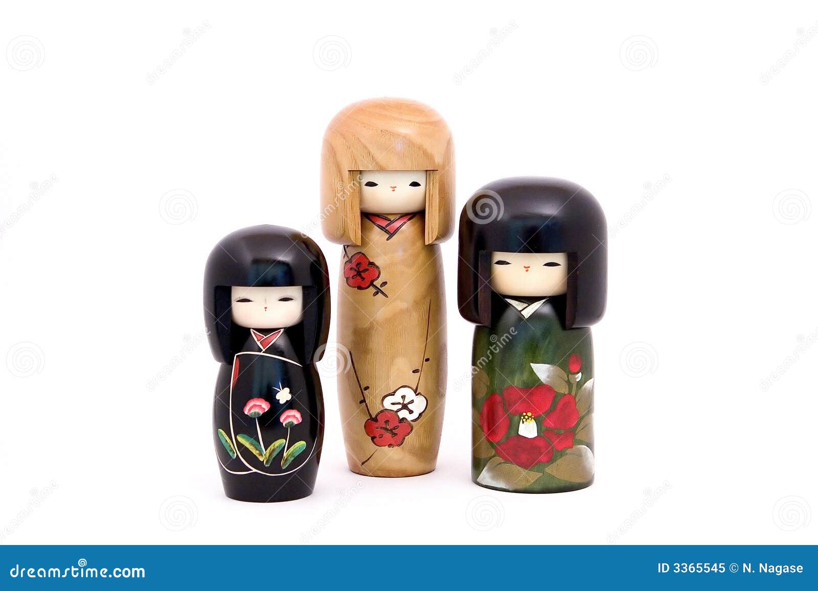 Japanese Kokeshi Dolls stock image. Image of wooden, asia - 3365545