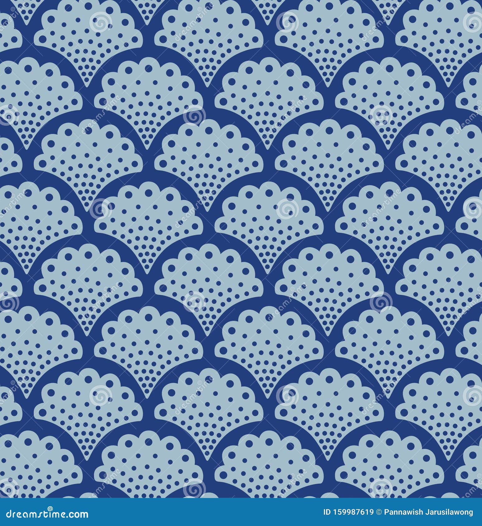 Japanese Lace Wave Seamless Pattern Stock Vector - Illustration of line ...