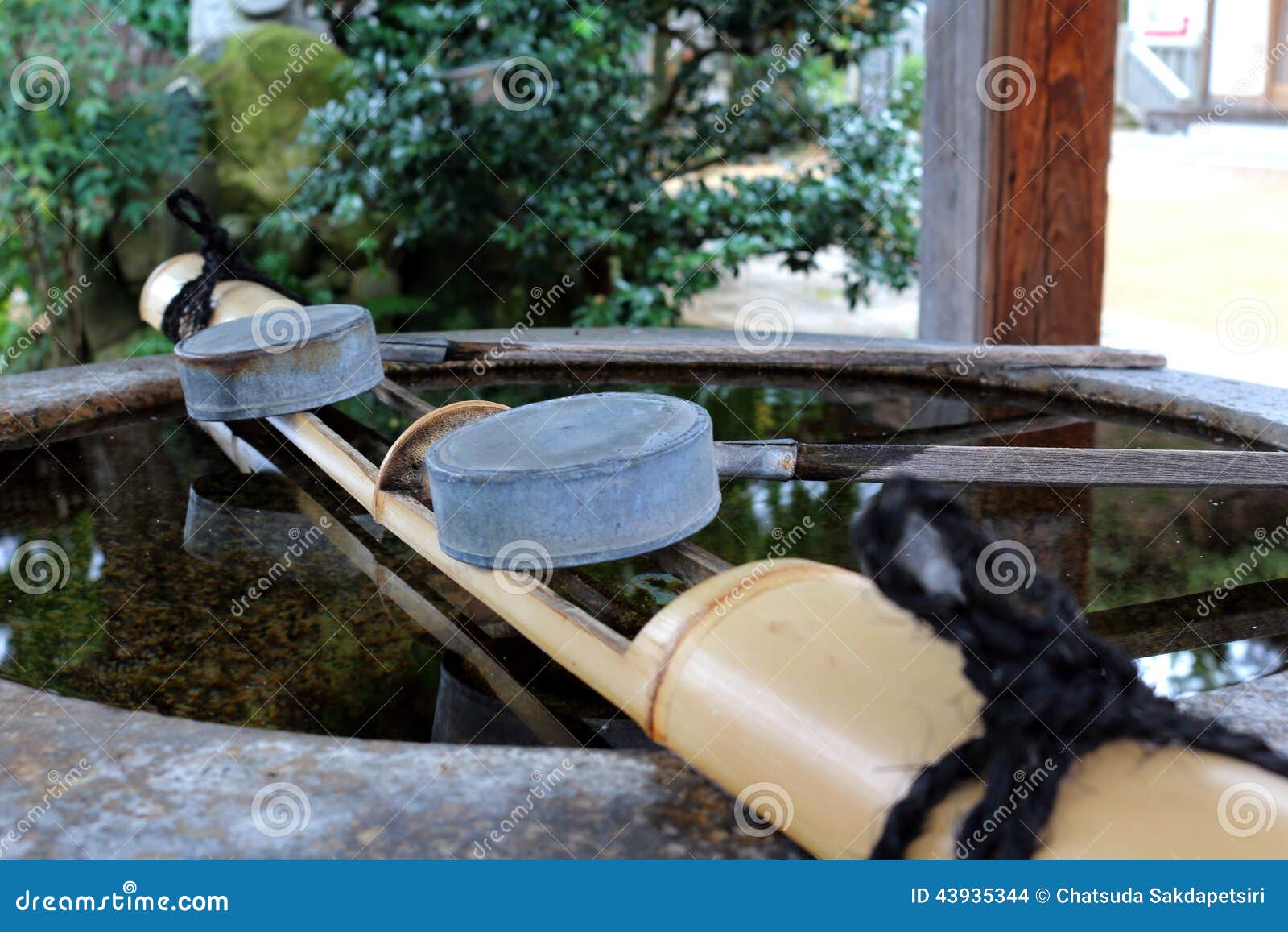 Japanese ladle water stock photo. Image of asia, clean - 43935344