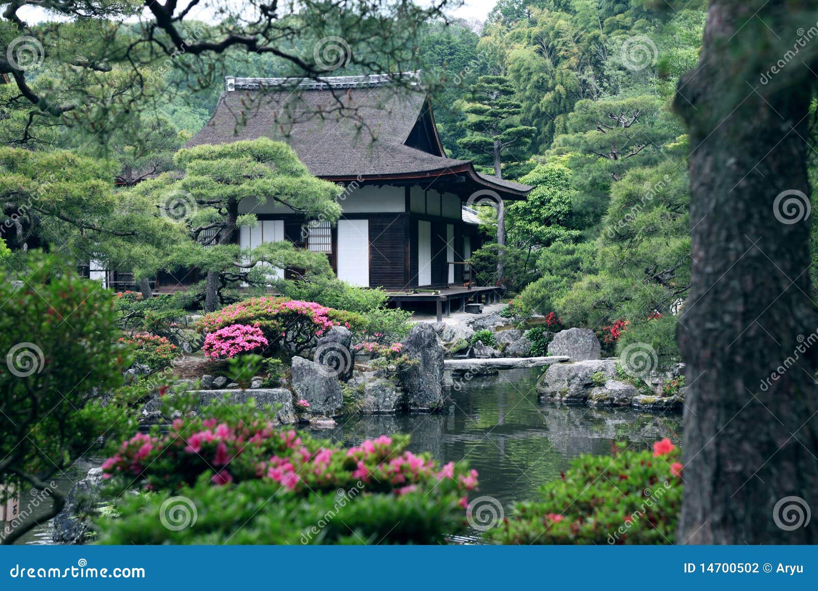 Japanese landscape garden stock photo. Image of kyoto - 14700502