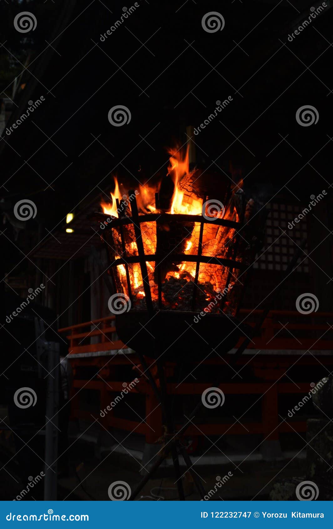 Bonfire stock image. Image of rays, mysterious, japan - 122232747