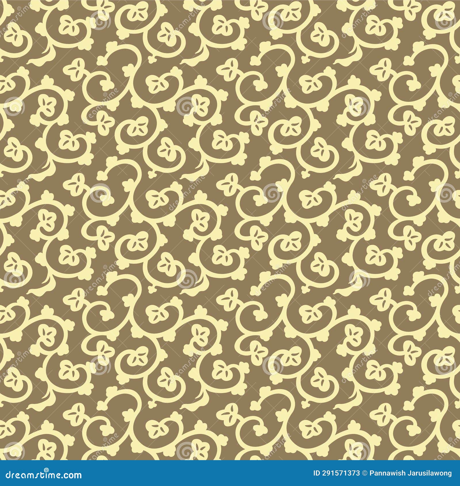 Japanese Leaf Curl Vine Vector Seamless Pattern Stock Vector ...