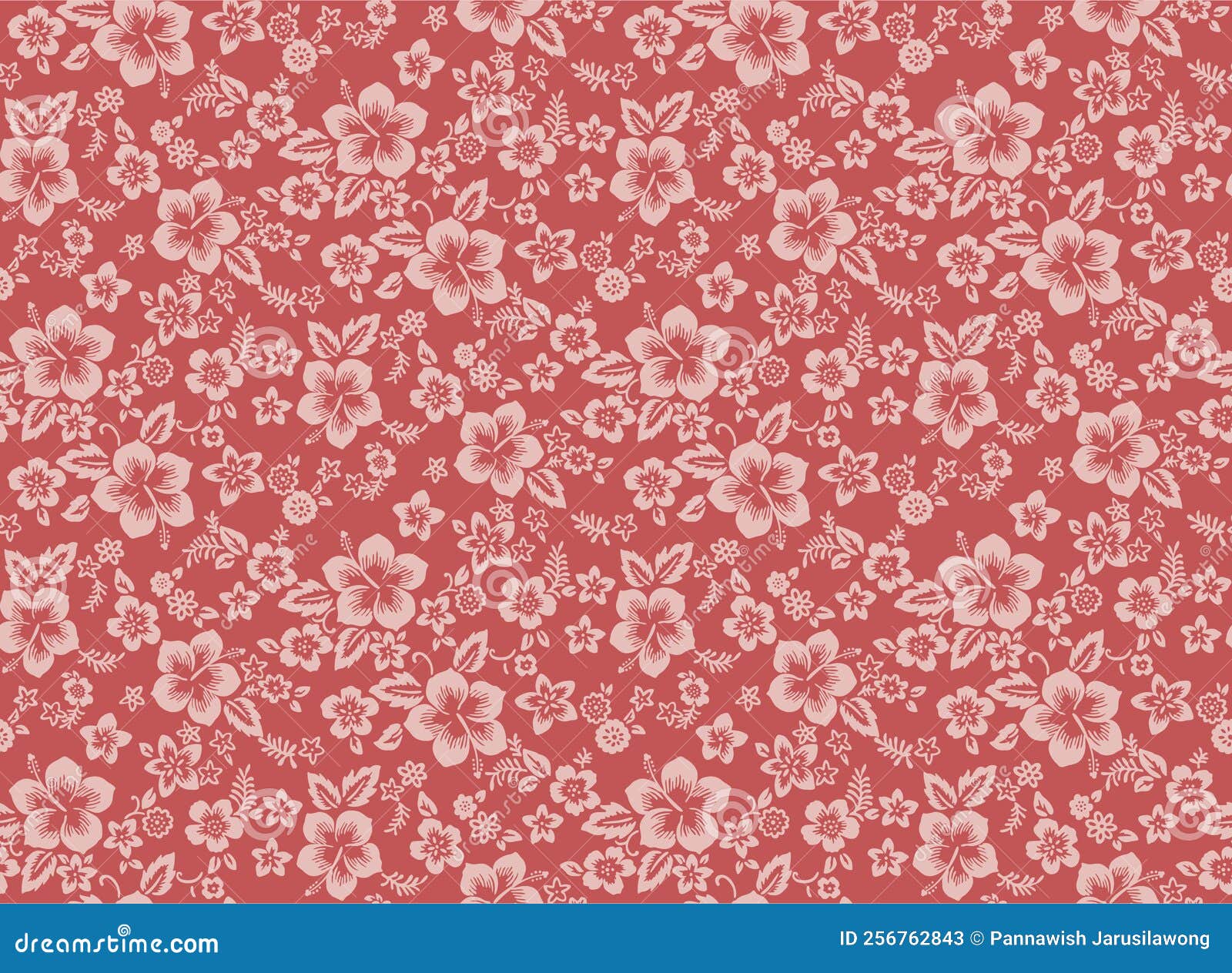 Japanese Luxury Hibiscus Flower Vector Seamless Pattern Stock Vector ...