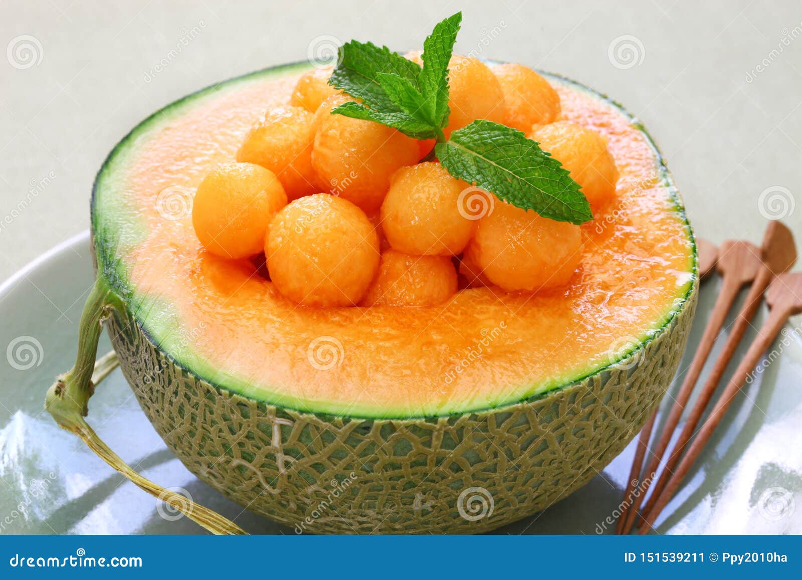 Japanese luxury melon stock image. Image of king, sliced - 151539211