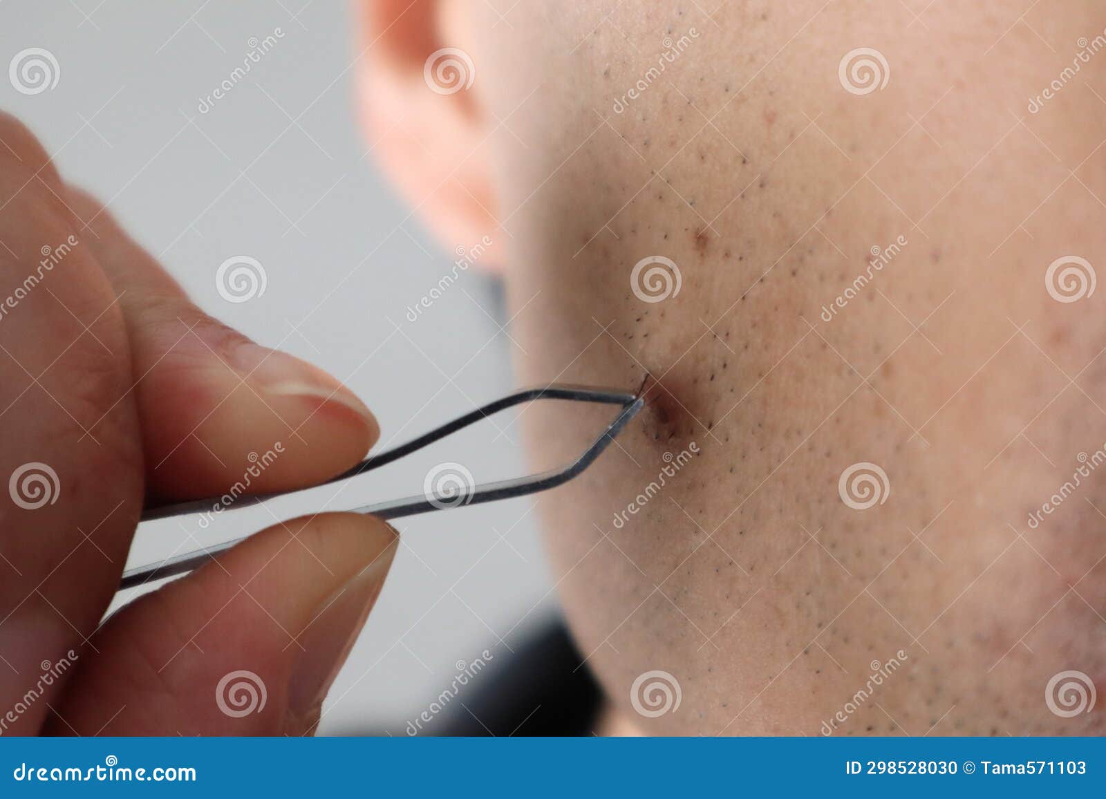 Japanese Man Pulling Out His Beard Stock Photo - Image of grooming ...