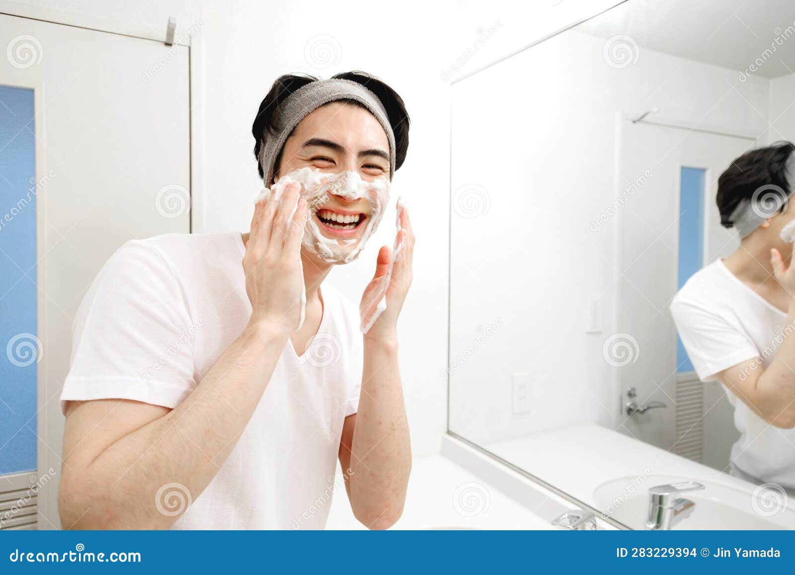 Face wash image stock photo. Image of asian, wash, japanese - 283229394