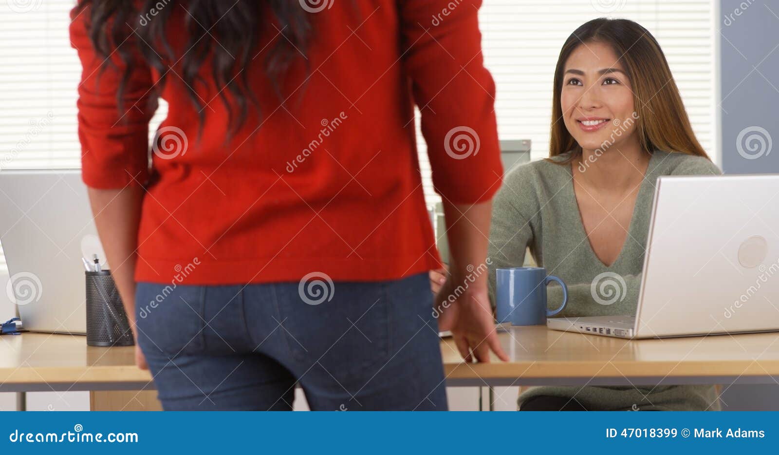 Japanese Manager Happy with Employee Stock Image - Image of asian ...