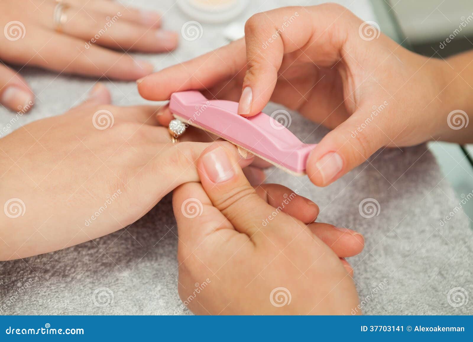 Japanese manicure. stock image. Image of woman, salon - 37703141