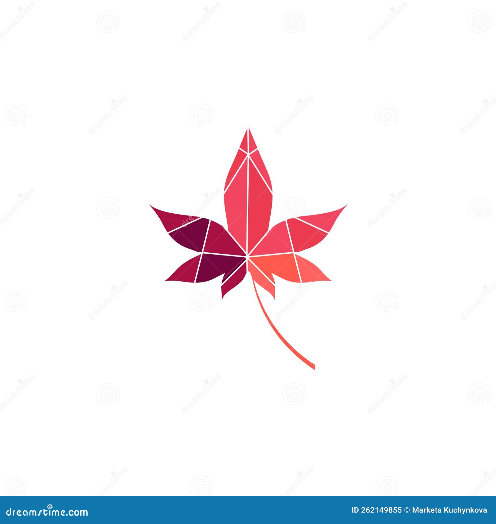 Japanese Maple Leaf Logo Polygonal Design Stock Vector - Illustration ...