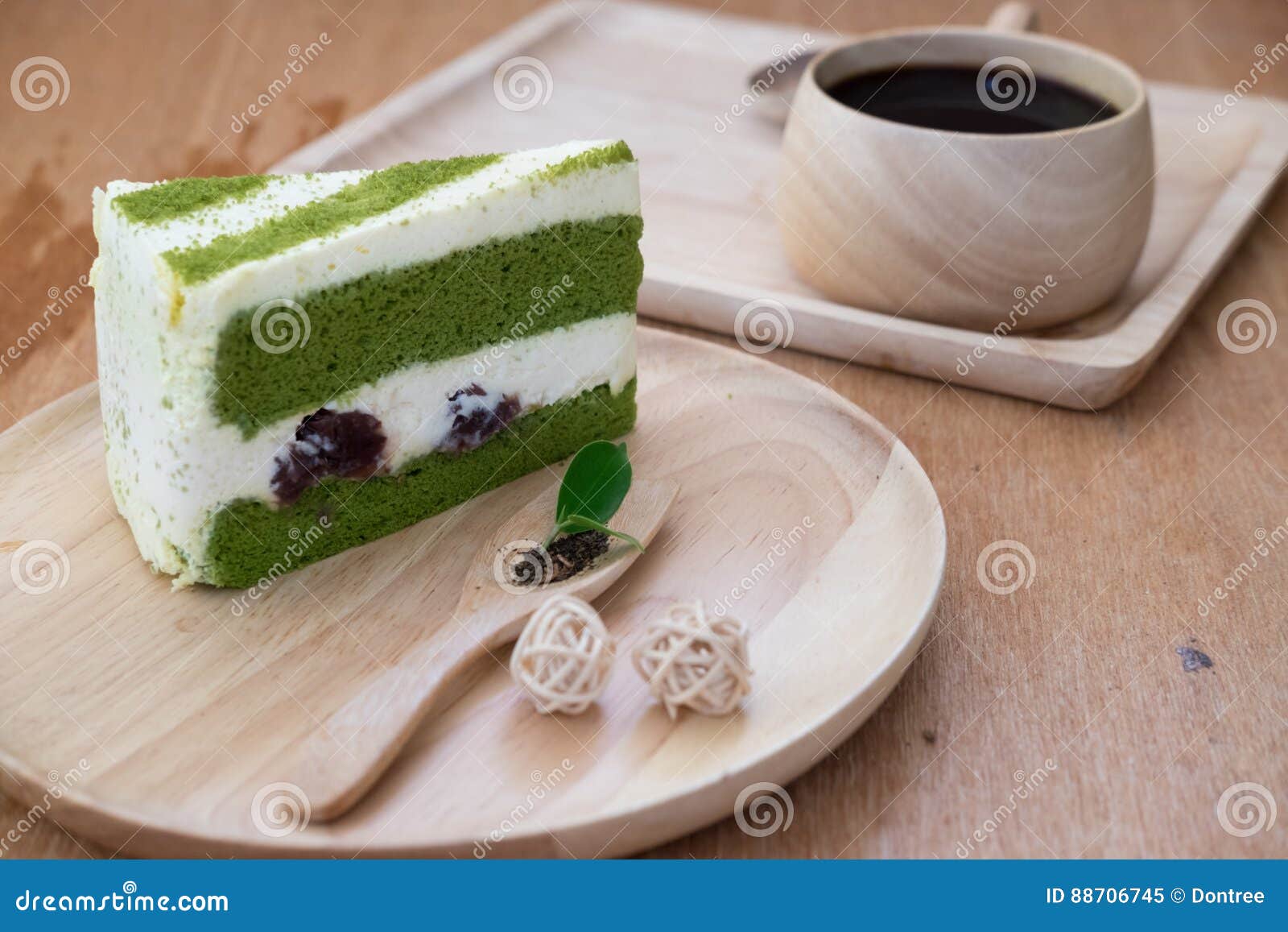Japanese Matcha Green Tea Cake Stock Image - Image of food, teacup ...