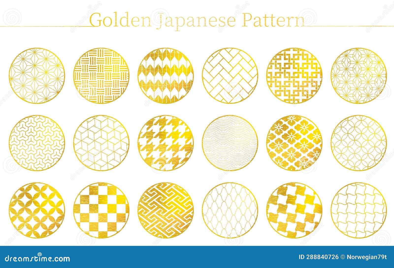 Japanese Material, 18 Japanese Patterns in Gold (with Japanese Textures ...