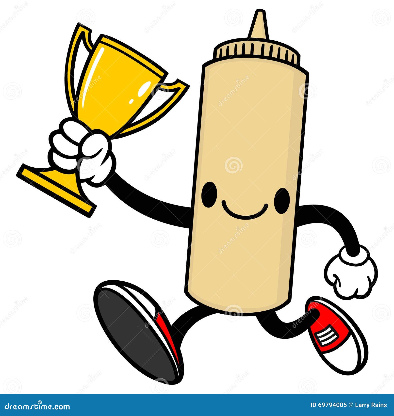 Japanese Mayo Running with Trophy Stock Vector - Illustration of ...
