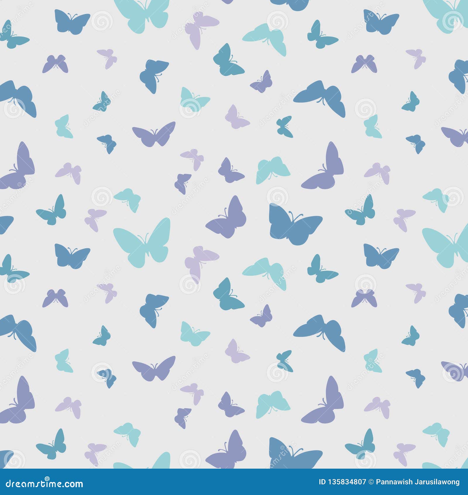 Butterfly Pattern Illustration For Design Layouts Royalty-Free Cartoon ...