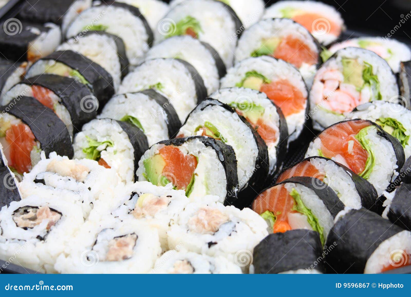 Japanese mix sushi stock image. Image of fish, restaurant - 9596867