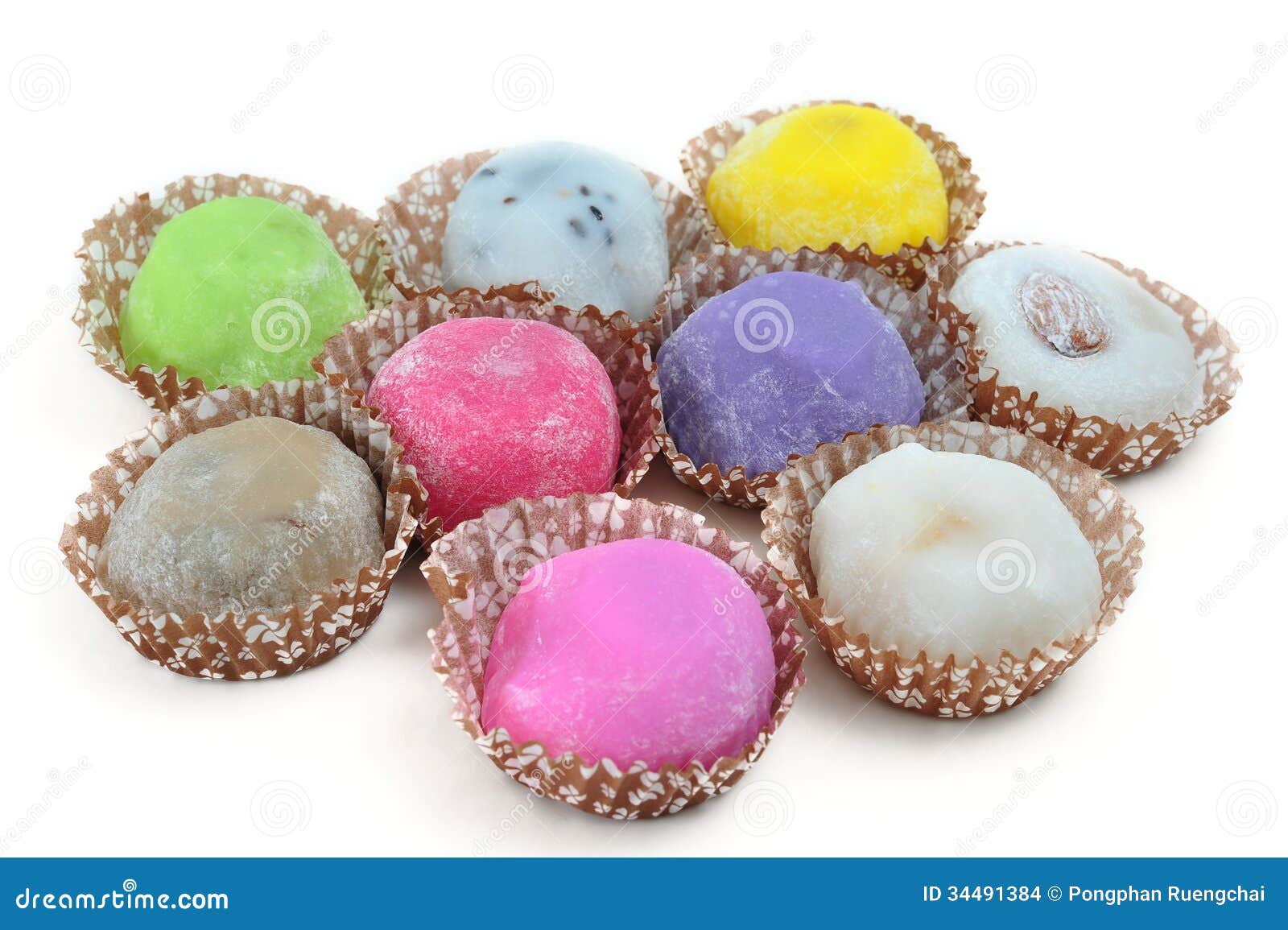 Japanese Mochi stock photo. Image of eating, brown, dessert - 34491384