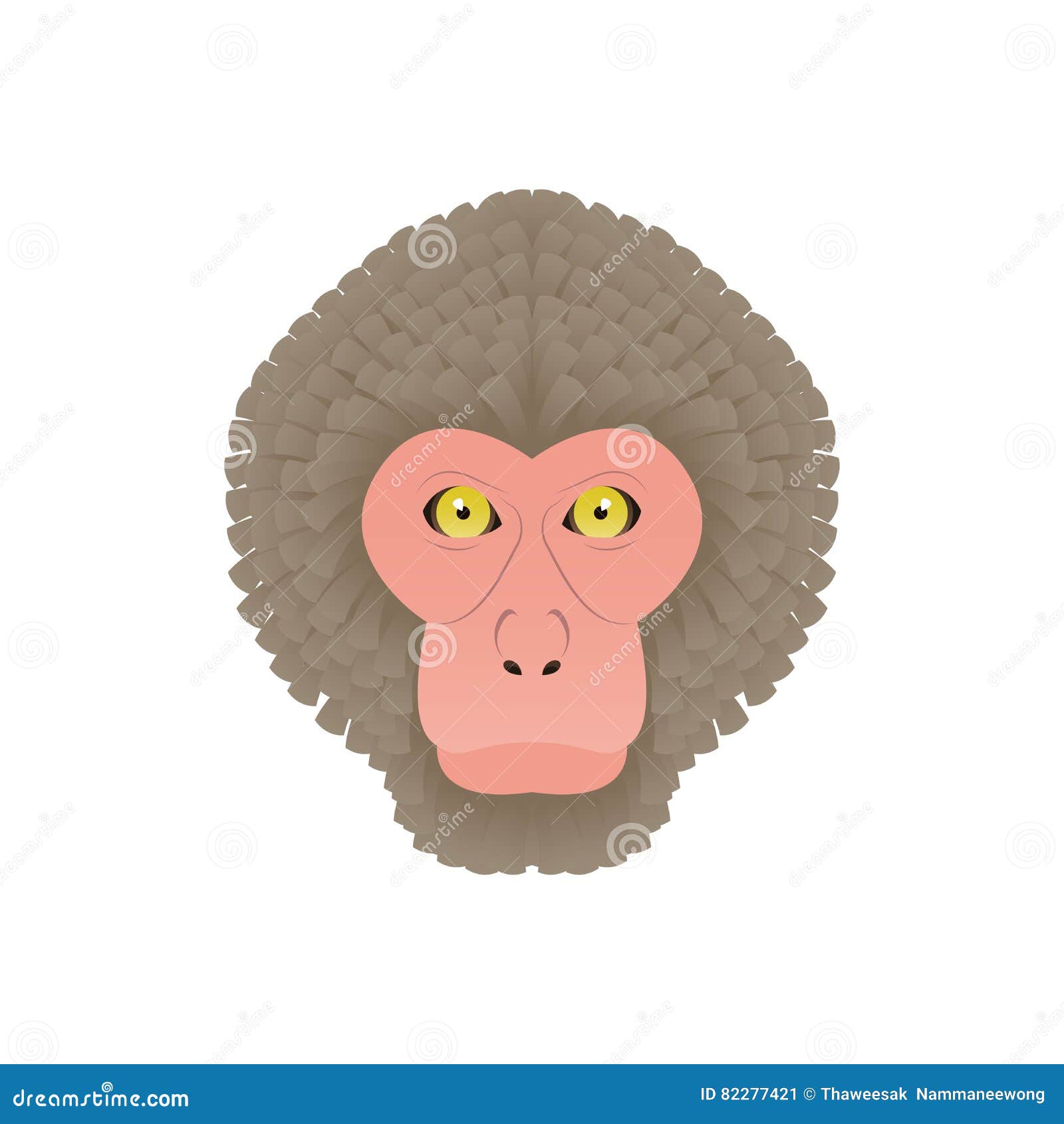 Japanese Monkey Noh Mask. Kabuki Theater Animal Face Of Kyogen Saru ...