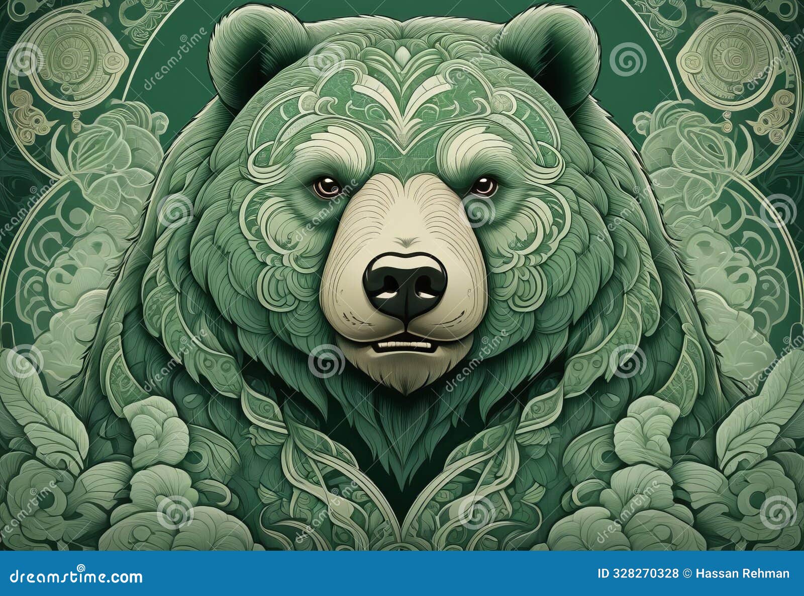 Japanese Mythical Bear Illustrations Royalty-Free Stock Photography ...