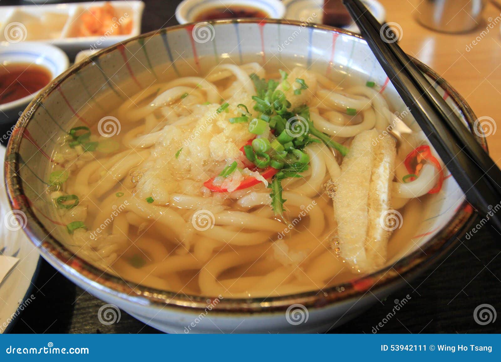 Japanese noodle soup stock image. Image of balls, closeup - 53942111