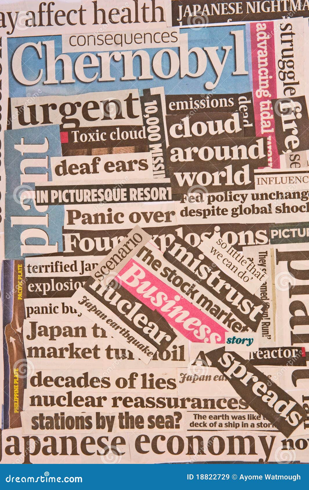 Japanese Nuclear Reactor Failure: Headlines. Stock Image - Image of ...