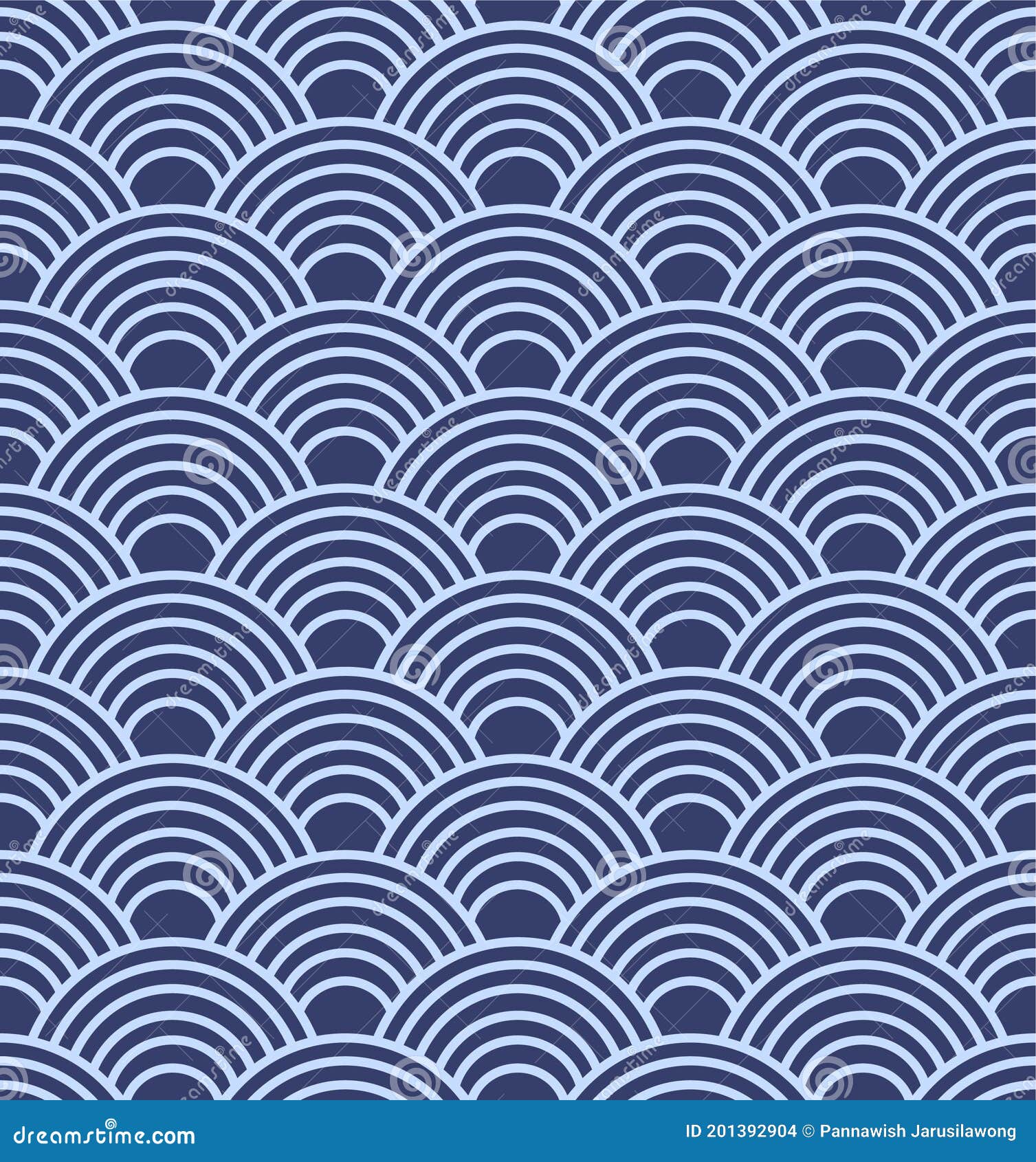 Japanese Ocean Wave Vector Seamless Pattern Stock Vector - Illustration ...