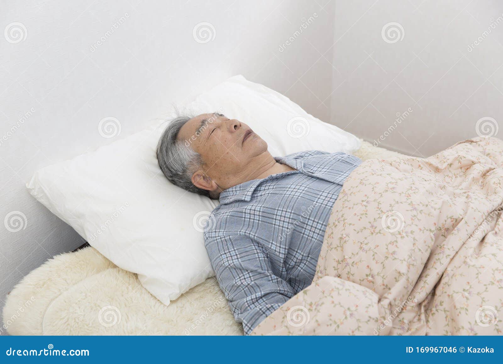 Japanese Old Man Getting a Deep Sleep Stock Photo - Image of leisure ...