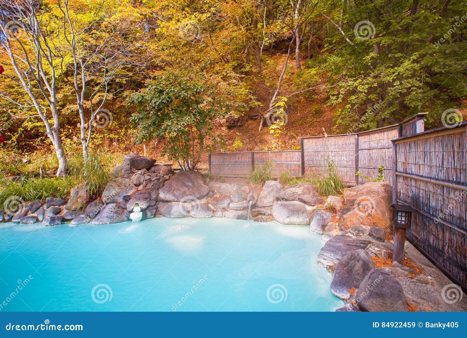Japanese Open Air Hot Spring in Japan Stock Image - Image of open ...