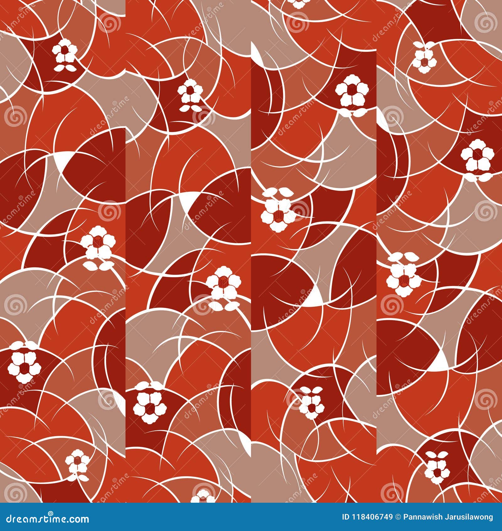 Japanese Orange Flowers Pattern Stock Vector - Illustration of beauty ...