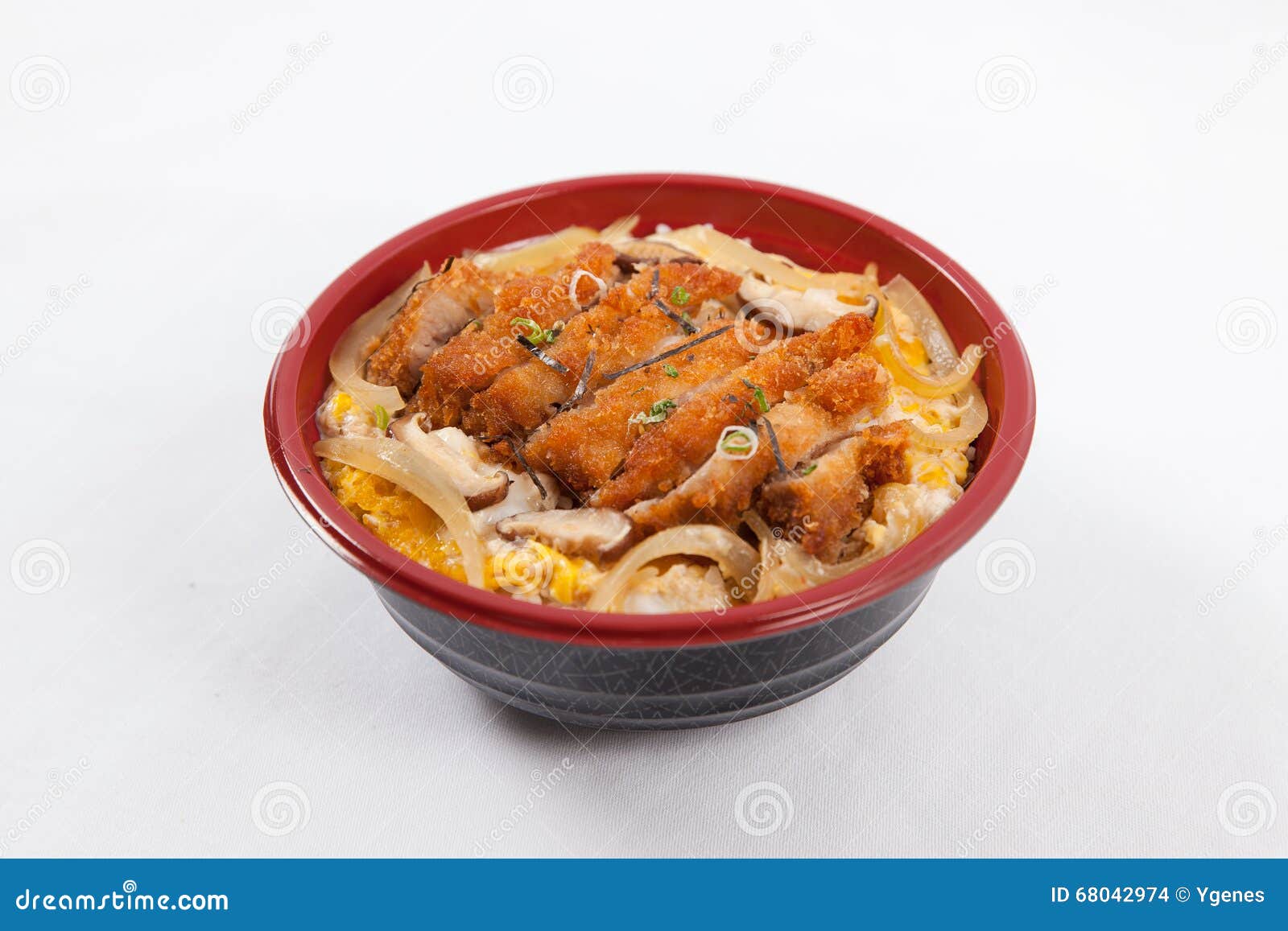 Oyako Donburi Or Japanese Chicken And Egg On Rice Placed In A Bowl ...
