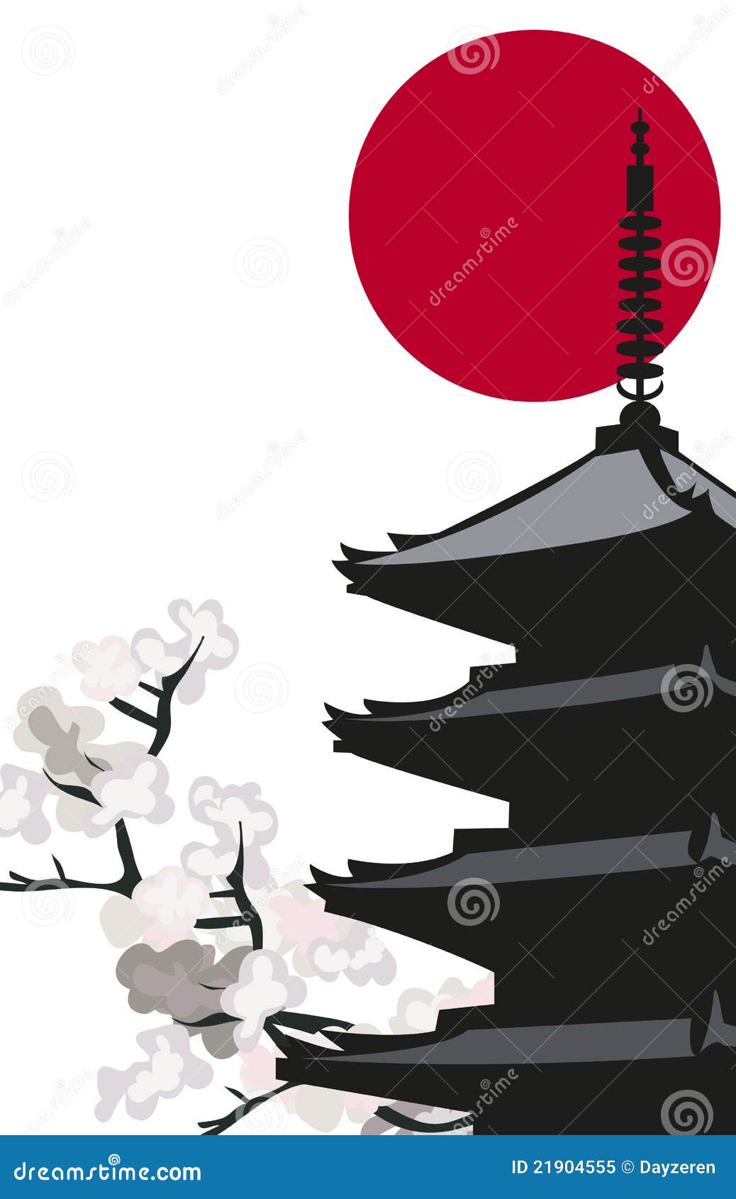 Spring In Miyajima Cartoon Vector | CartoonDealer.com #26100939