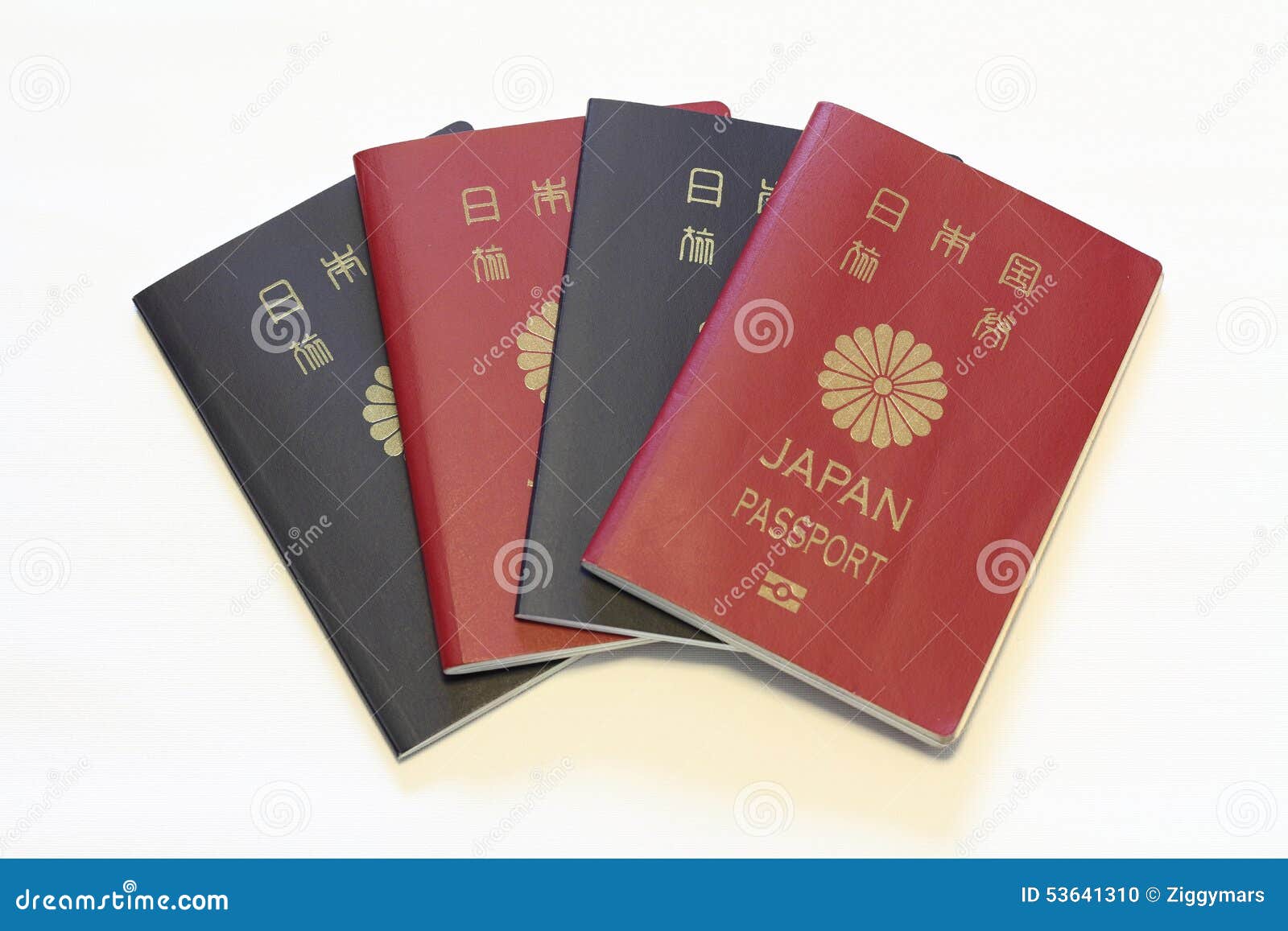 Japanese passports stock photo. Image of foreign, japanese - 53641310