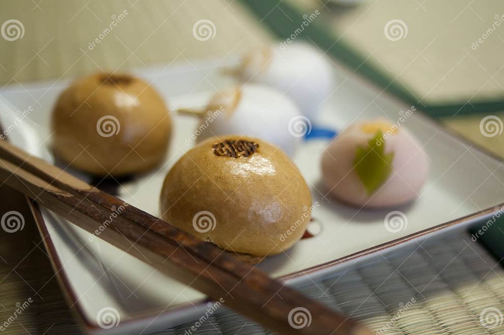 Japanese Pastries stock photo. Image of sweets, pink - 11987990