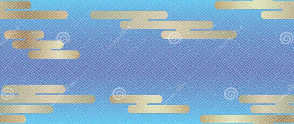 Horizontally and Vertically Repeatable Seamless Vector Japanese Vintage ...