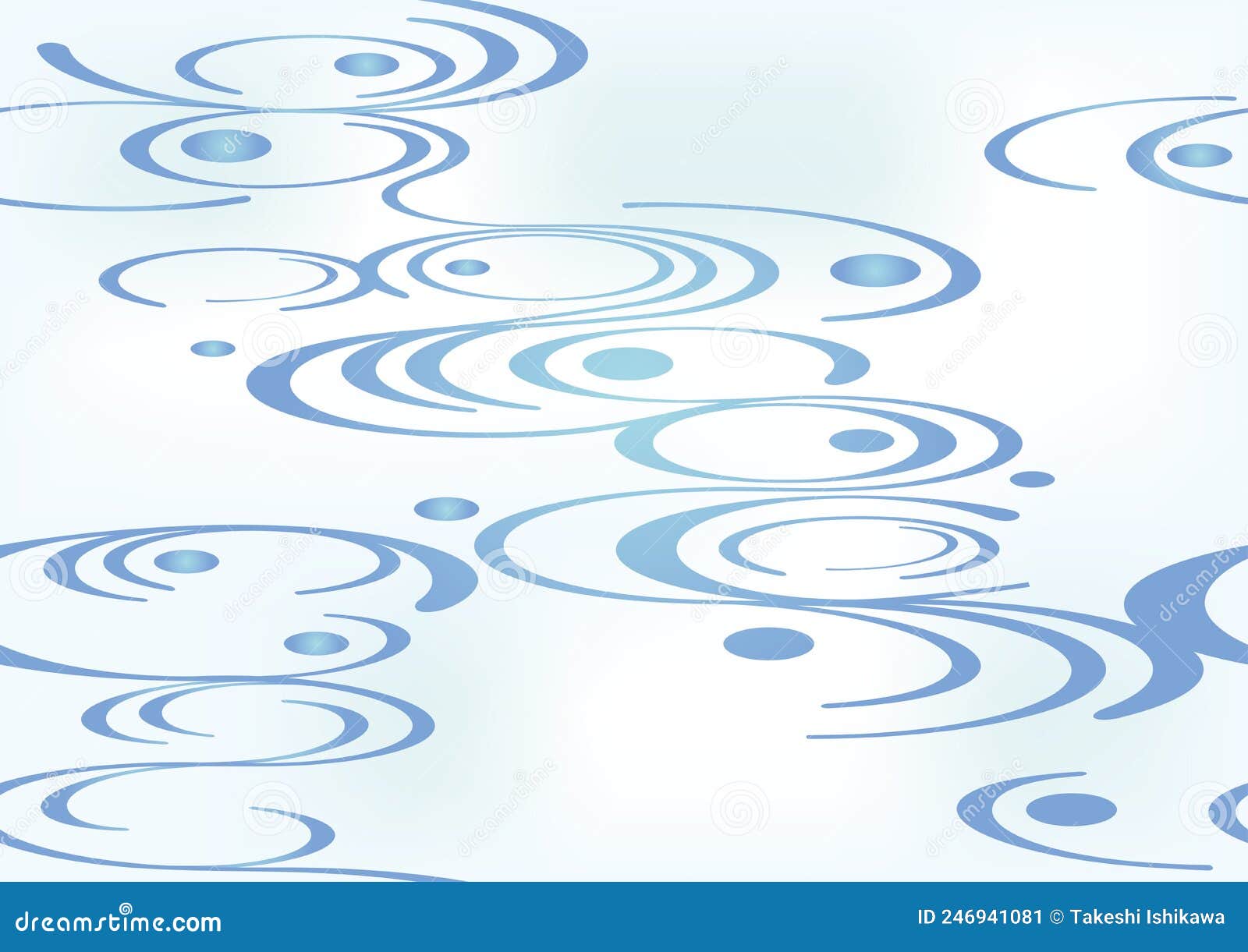 Japanese Vintage Seamless Water Flow Pattern with a Light Blue ...