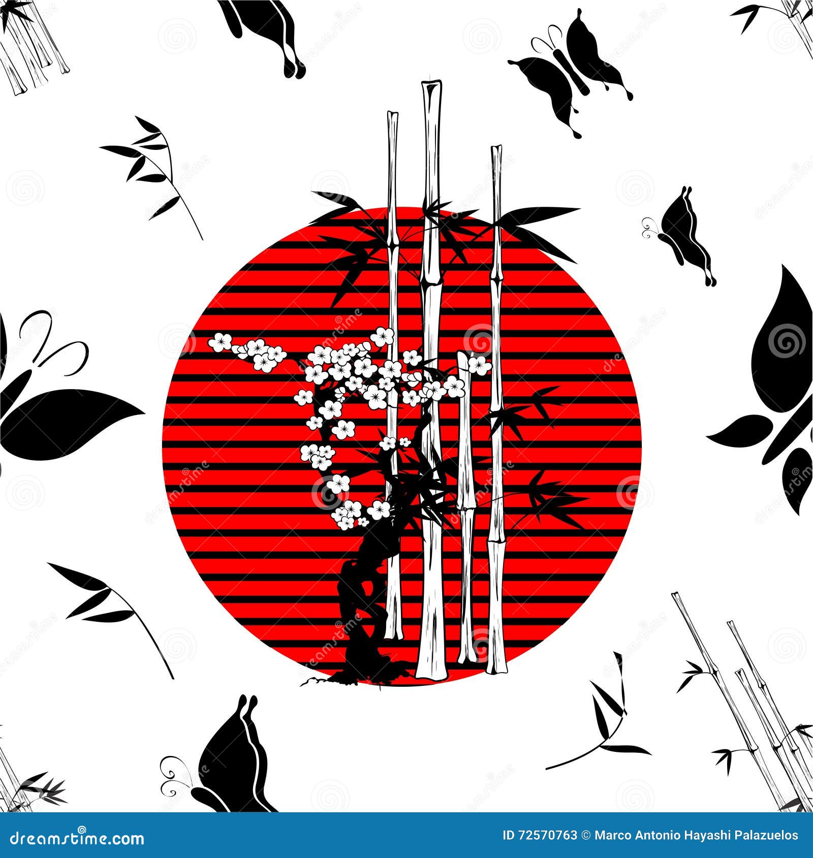 Japanese Pattern Nippon Background Bamboo Stock Vector - Illustration ...
