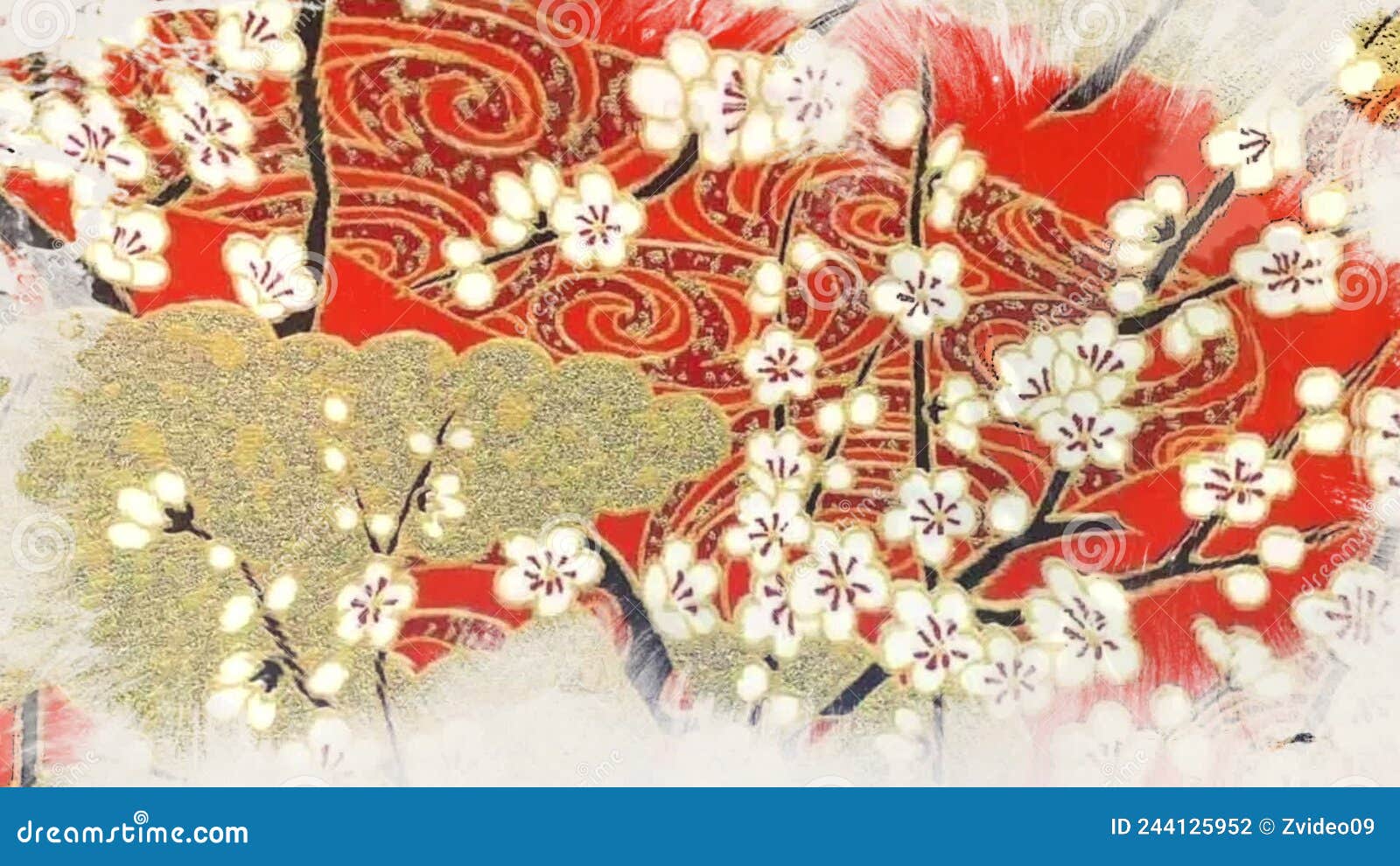 Japanese Pattern Full Hd Animation Loop Stock Footage - Video of full ...