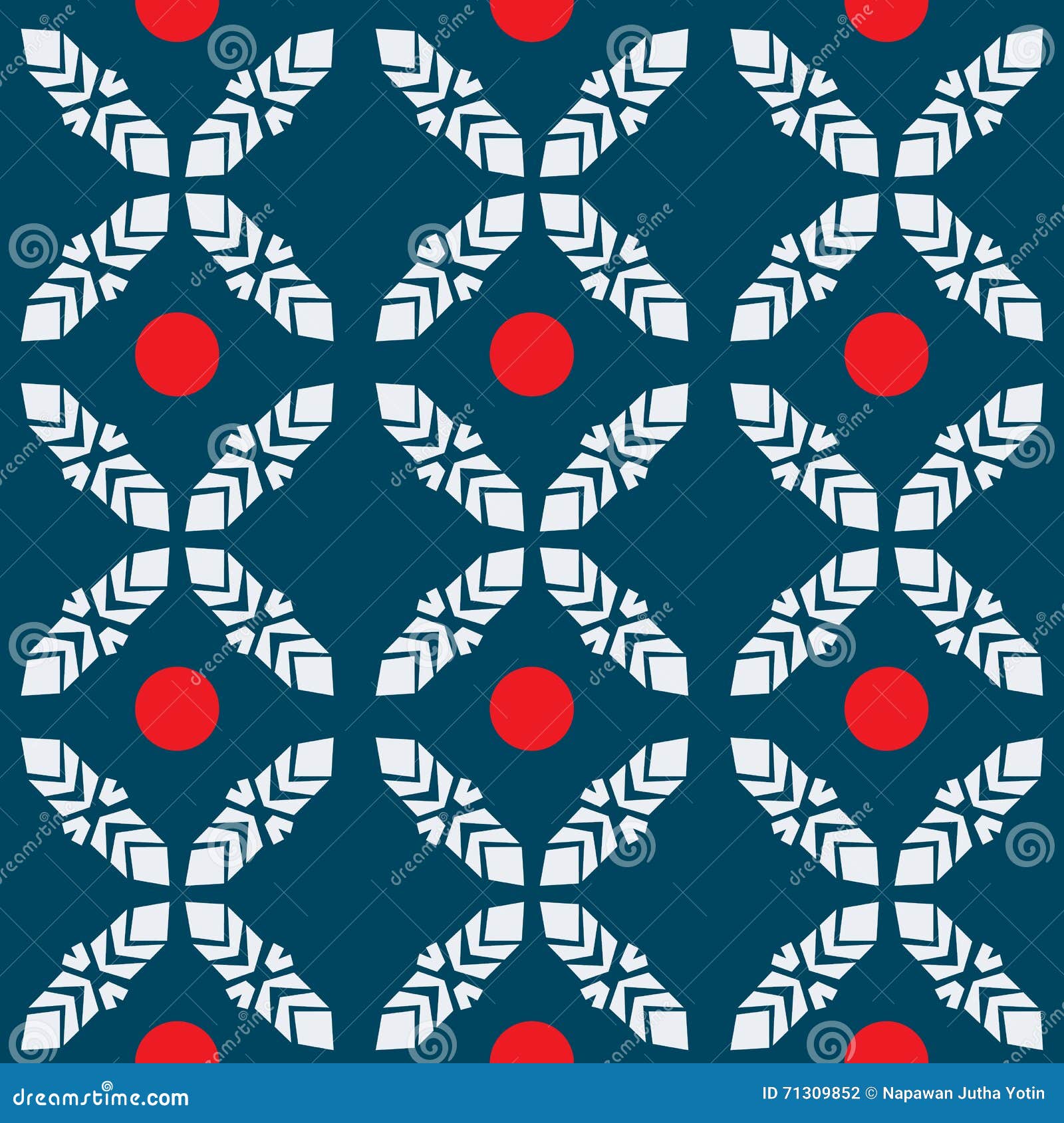 Japanese Pattern Seamless Abstract Red Dot Tile Background Stock Vector ...