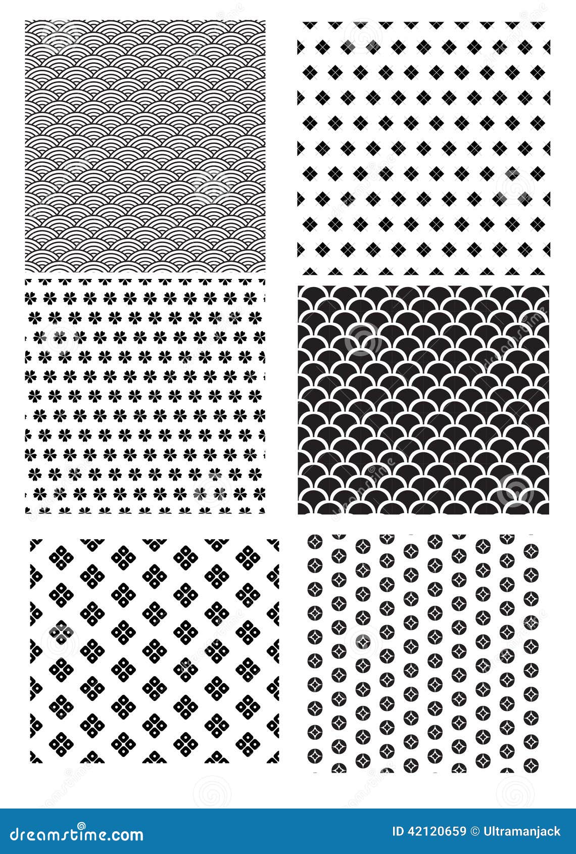 Japanese Pattern Seamless stock vector. Illustration of line - 42120659