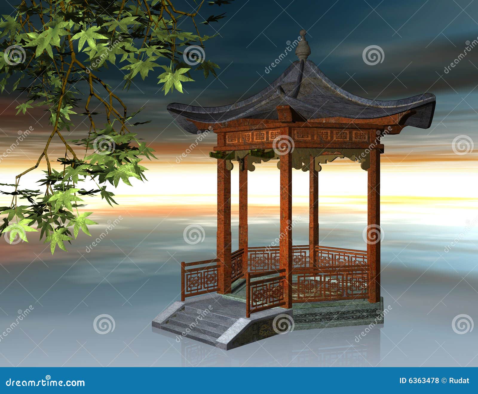 Japanese Pavilion Icon, Linear Isolated Illustration, Thin Line Vector ...