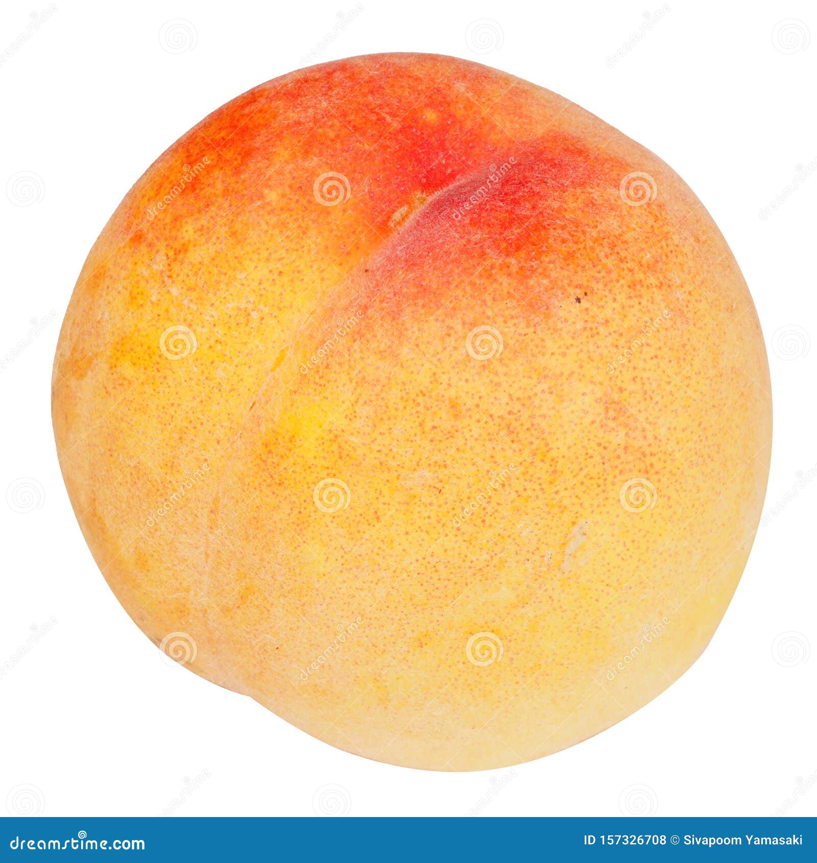 Japanese Peach Momo Isolated on White Background. Stock Photo - Image ...