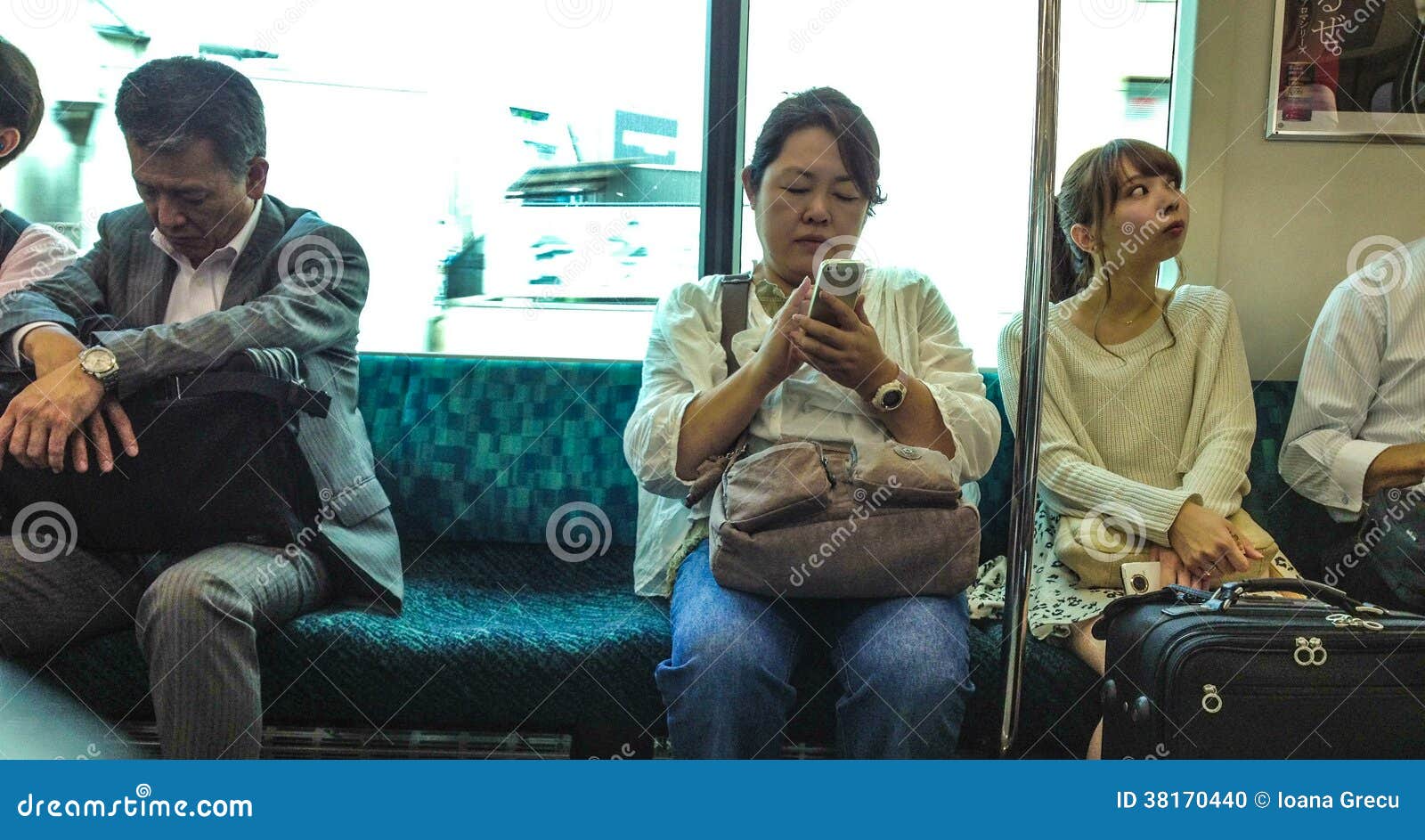 Japanese People on the Train Editorial Image - Image of commuting ...