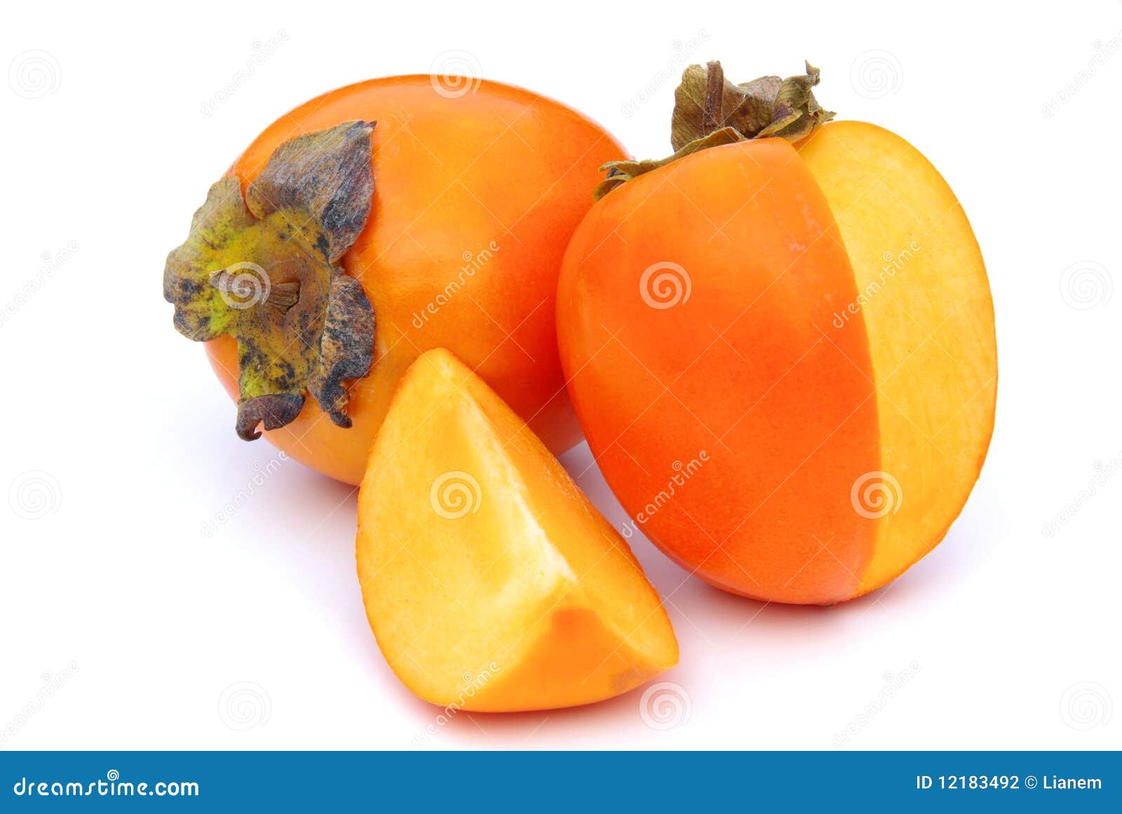 Japanese Persimmon - Diospyros Kaki - Asian Persimmon Royalty-Free ...